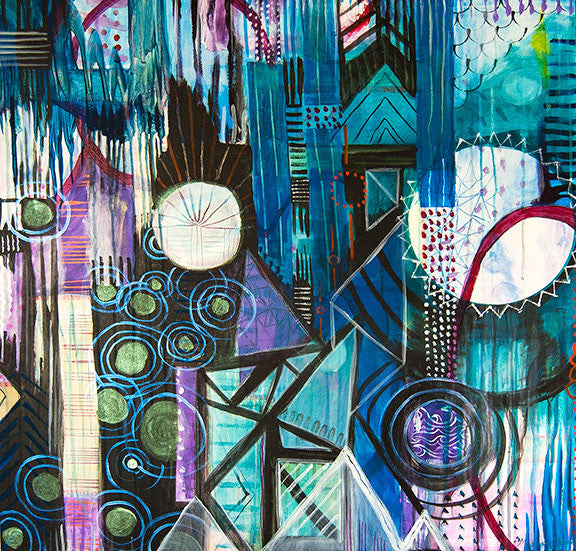 Ancient Drums, Meghan Oona Clifford Modern Abstract Art